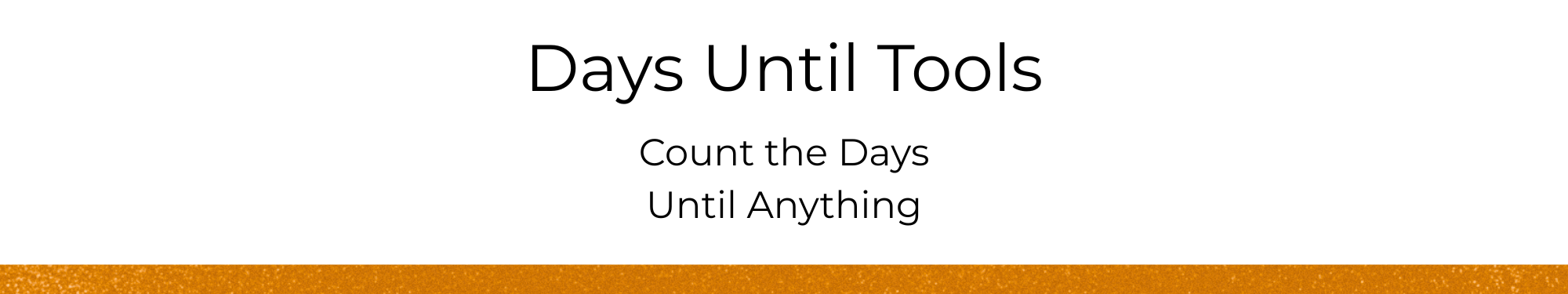 Days Until Fall - Days Until Tools